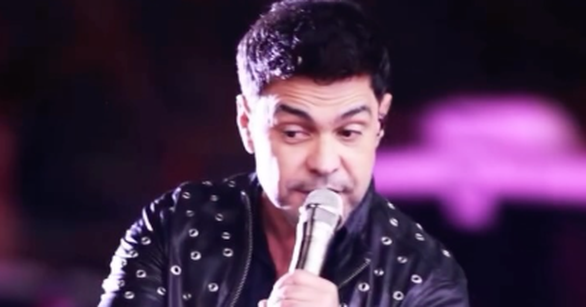 Zezé Di Camargo levanta camiseta com 'Anistia já' em show em Santa Catarina