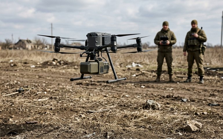 Sapadores russos utilizam drone com canhão eletromagnético para ...