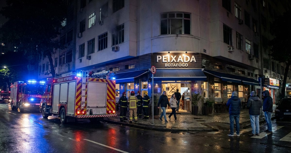 Princípio de incêndio provoca correria na Peixada Botafogo, na Zona Sul do Rio