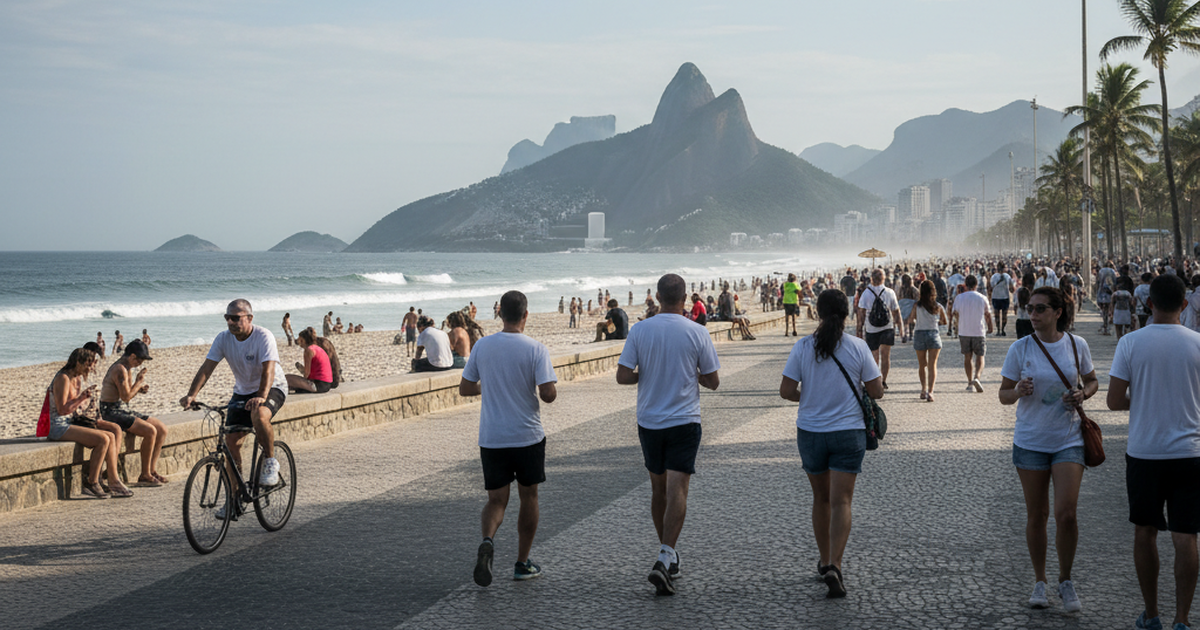 Verão começa com clima ameno e orla movimentada no Rio