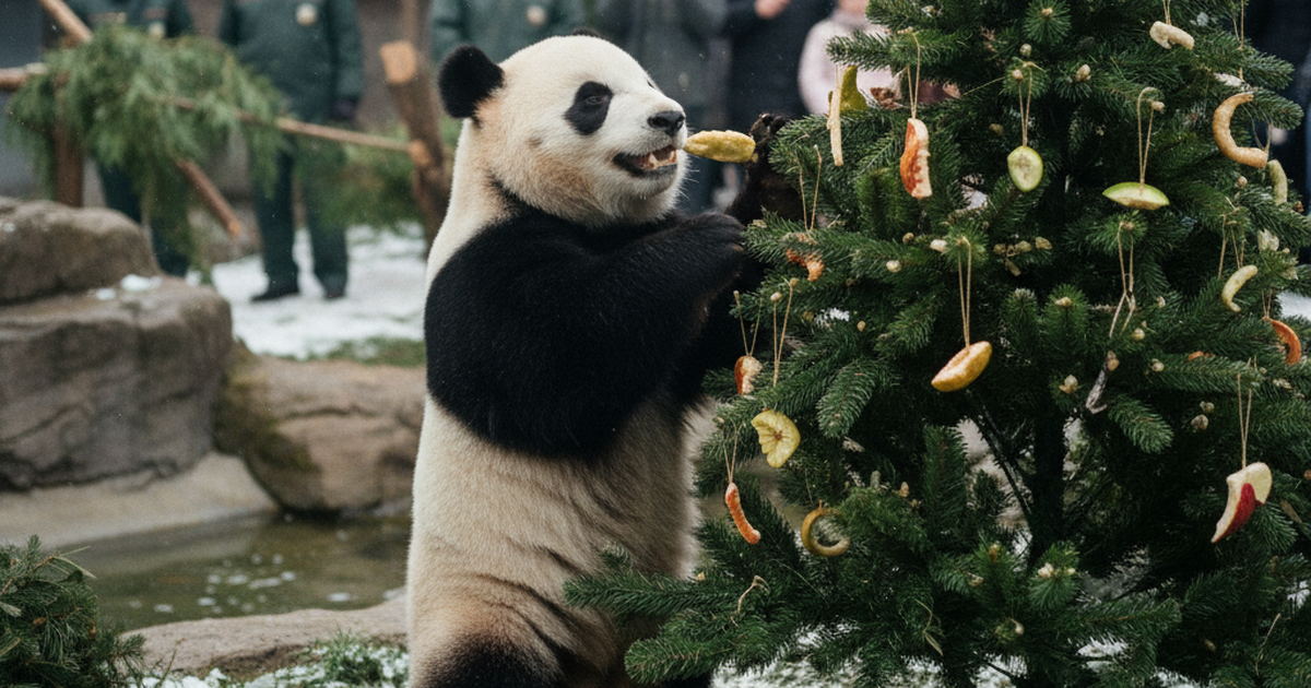 Katyusha recebe pinheiro especial no Zoológico de Moscou